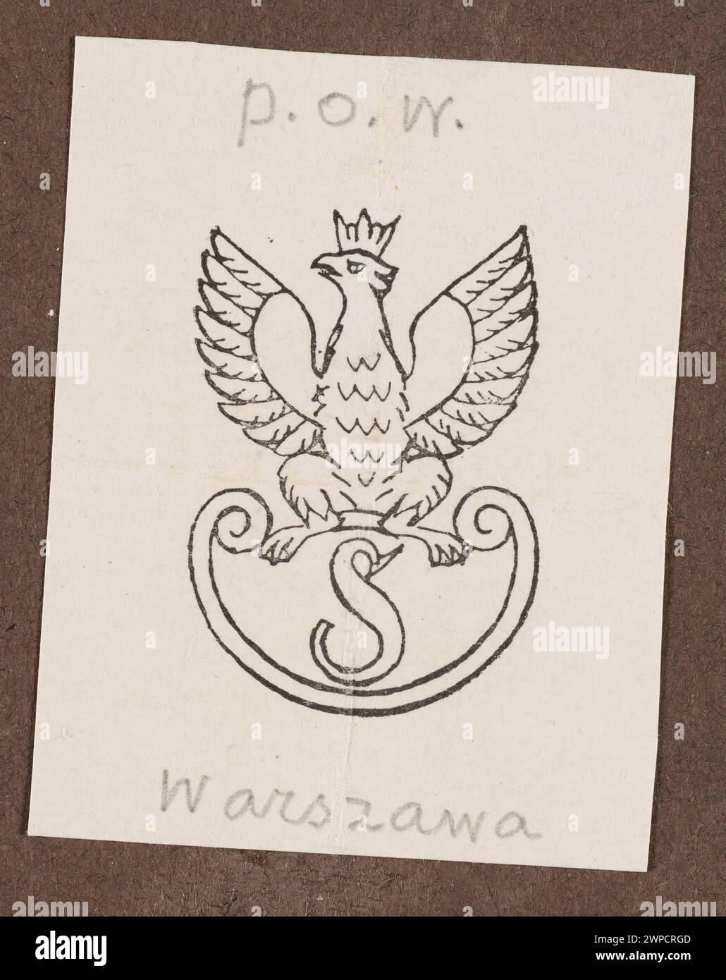 Case printing depicting the legionary eagle, with the letter S in the ...