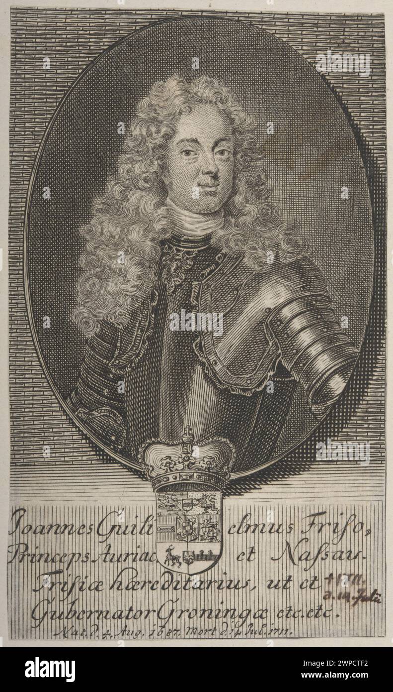 Portrait of Johan Willem Friso van Oranje-Nassau, painted after 1711 ...