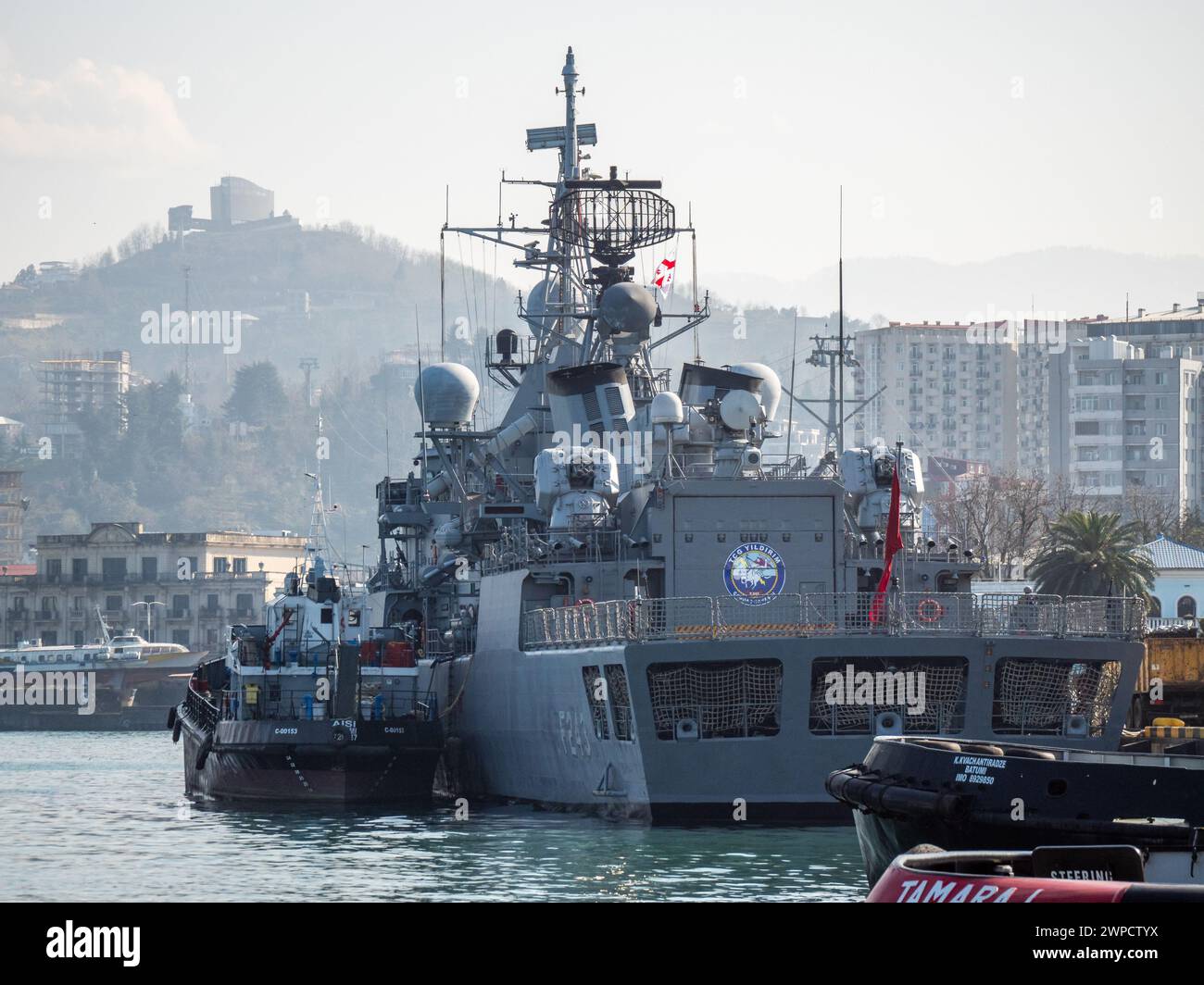 Turkish Military Ship Visits Batumi Port, Batumi, Georgia - 05 March ...
