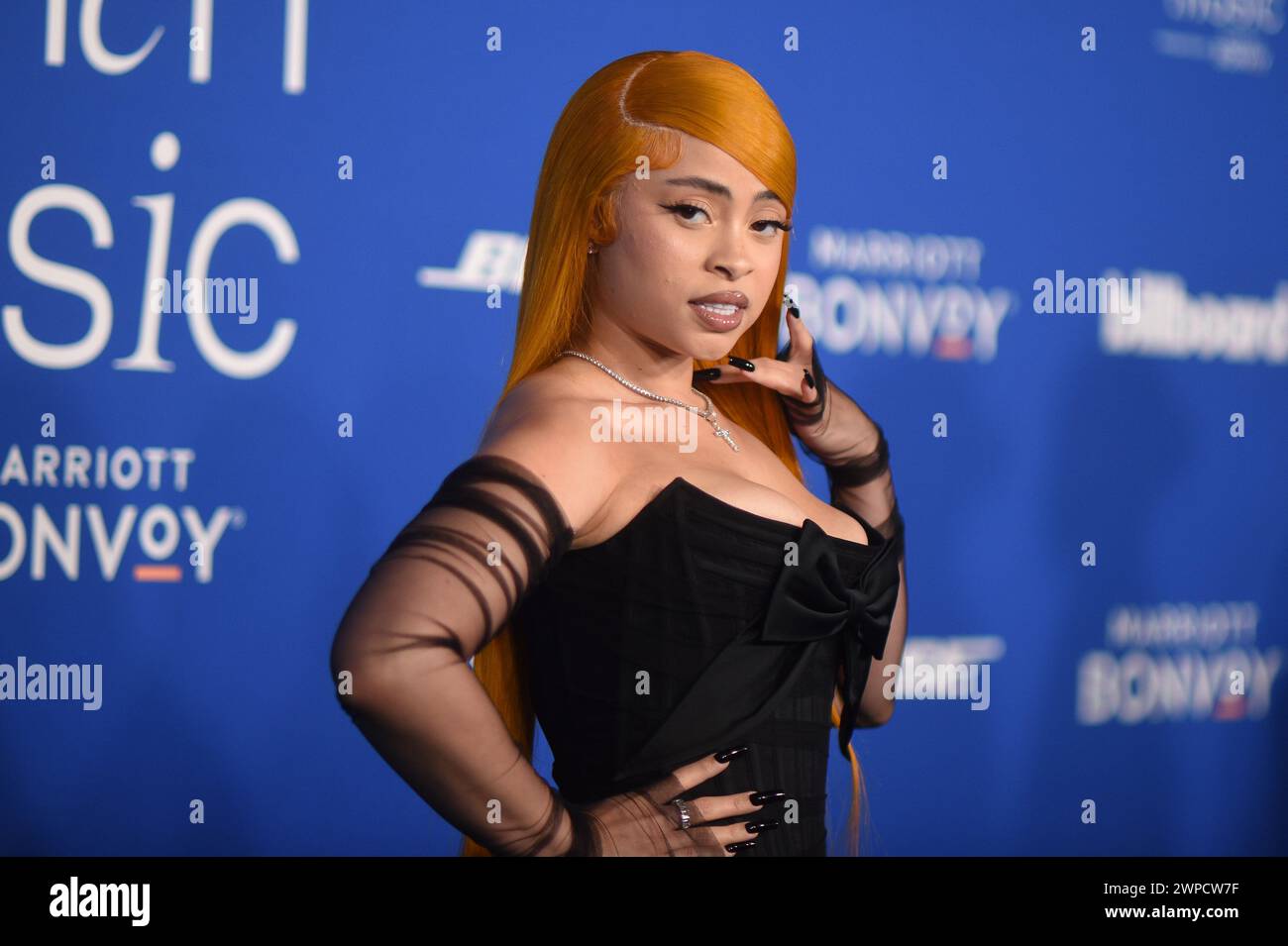 Ice Spice arrives at the Billboard Women in Music Awards on Wednesday ...
