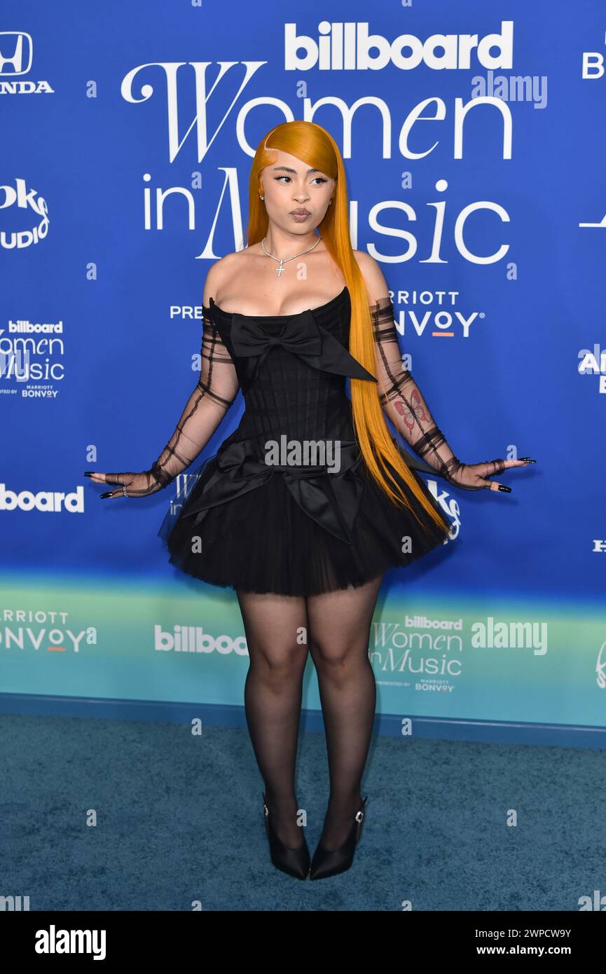 Ice Spice arrives at the Billboard Women in Music Awards on Wednesday ...