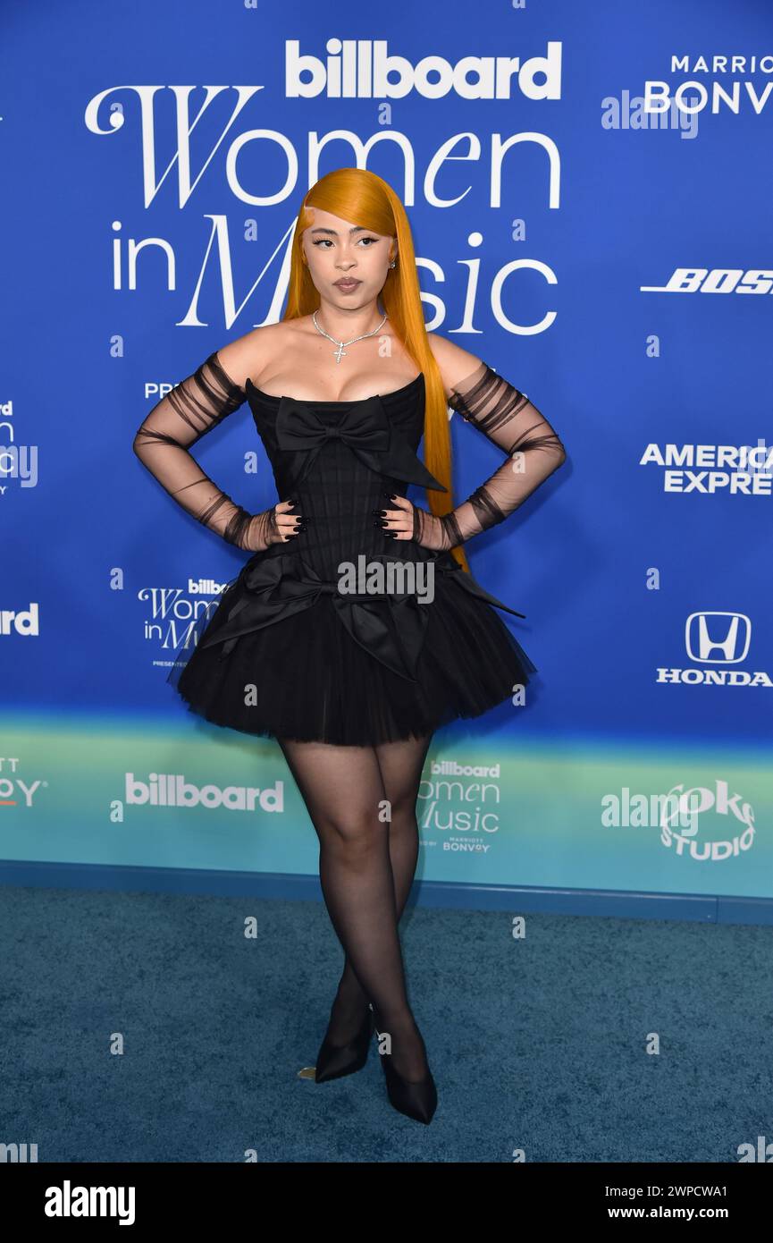 Ice Spice arrives at the Billboard Women in Music Awards on Wednesday ...