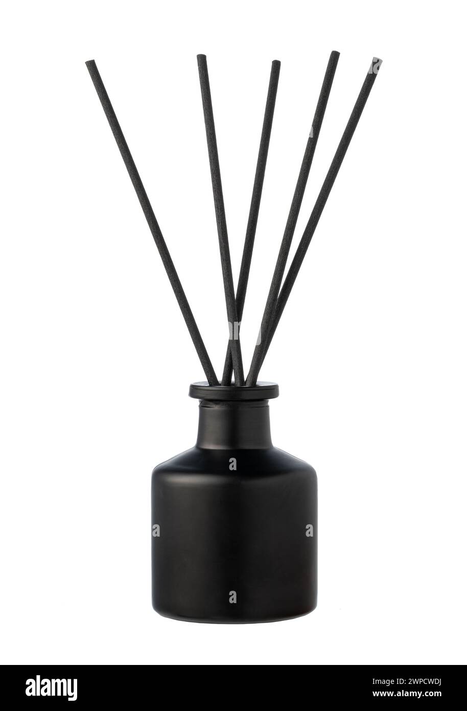Aromatic diffuser bottle with sticks isolated on white background Stock ...