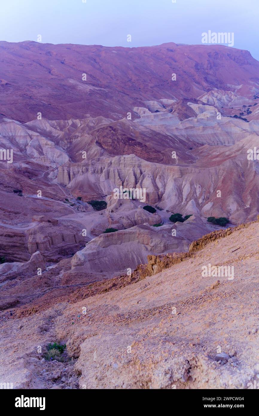Sunset view of the Zohar stronghold, and Zohar valley landscape ...