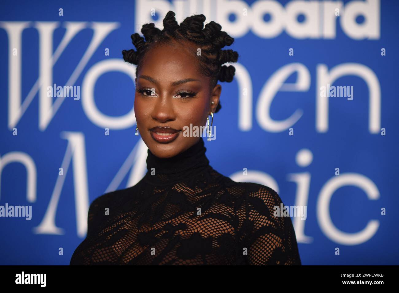 Tems arrives at the Billboard Women in Music Awards on Wednesday, March ...
