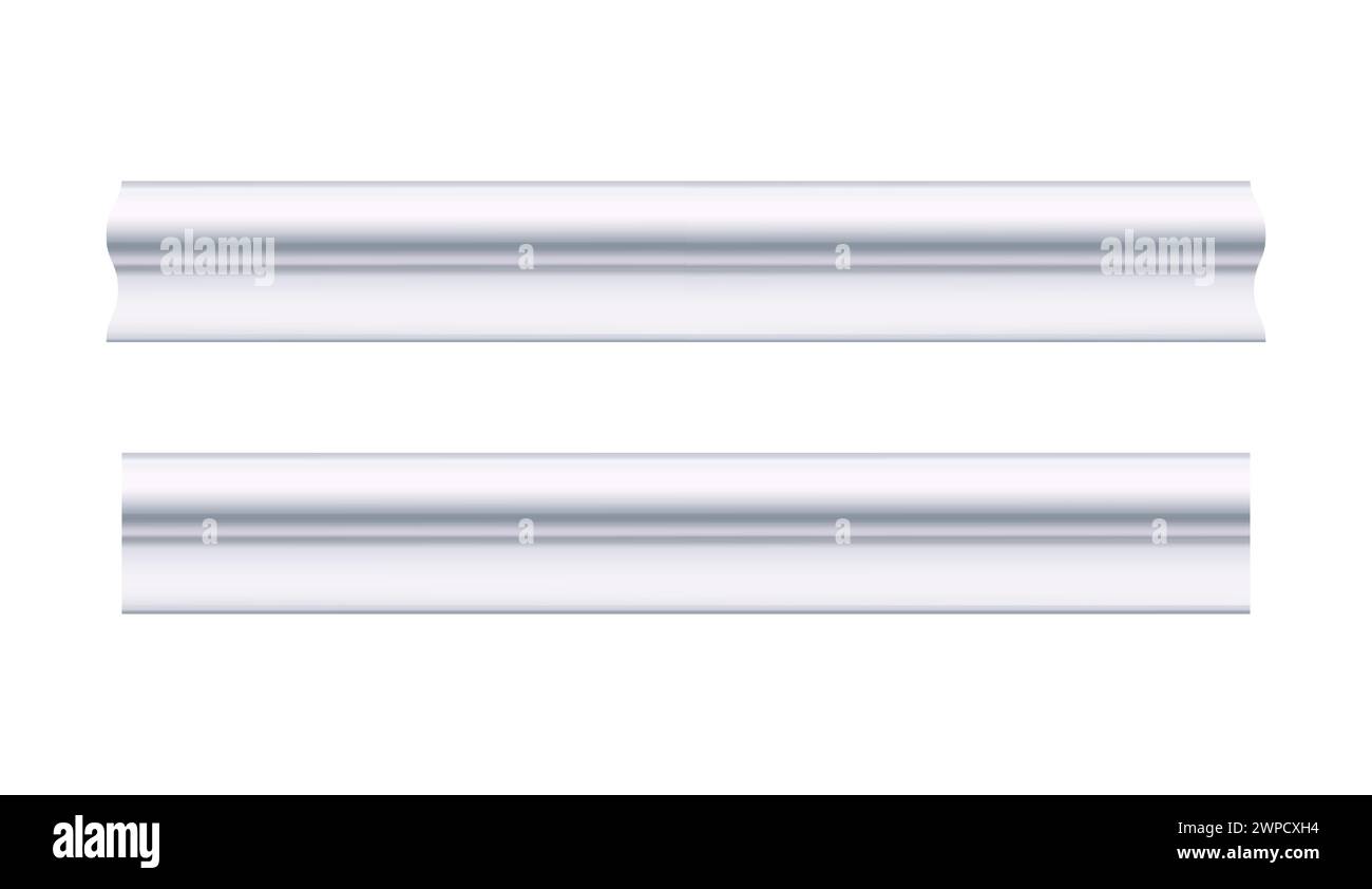 Ceiling cornice. White molding. Realistic vector illustration isolated ...