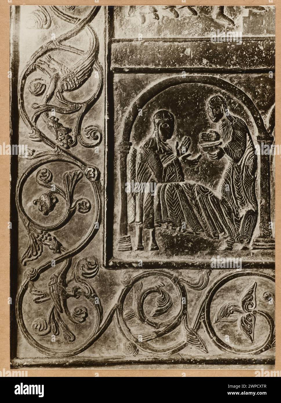 Fragment of the door panel in the Basilica of the Primate, Gniezno ...