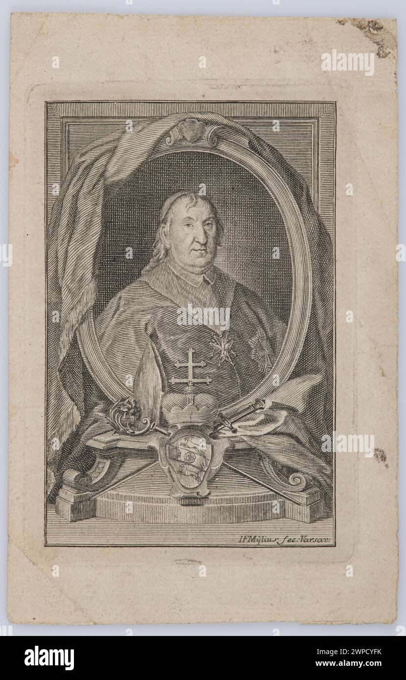 This portrait by Jan Fryderyk Mylaus depicts Krzysztof Antoni Szembek ...