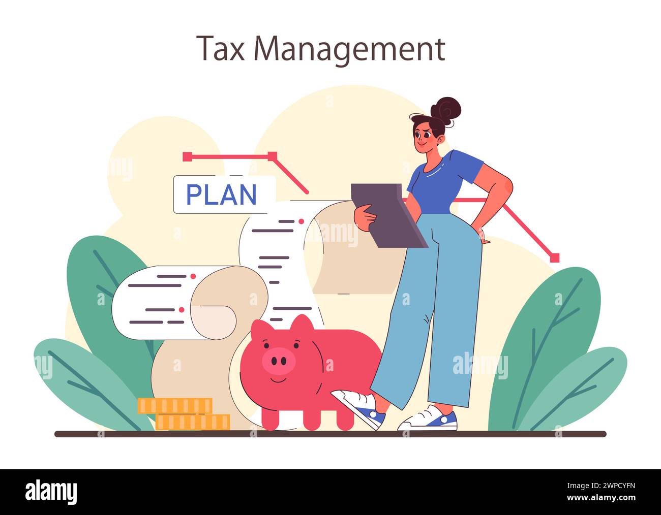 Tax optimization. Financial efficiency, budgeting and economy idea. Taxes deduction and refund ...
