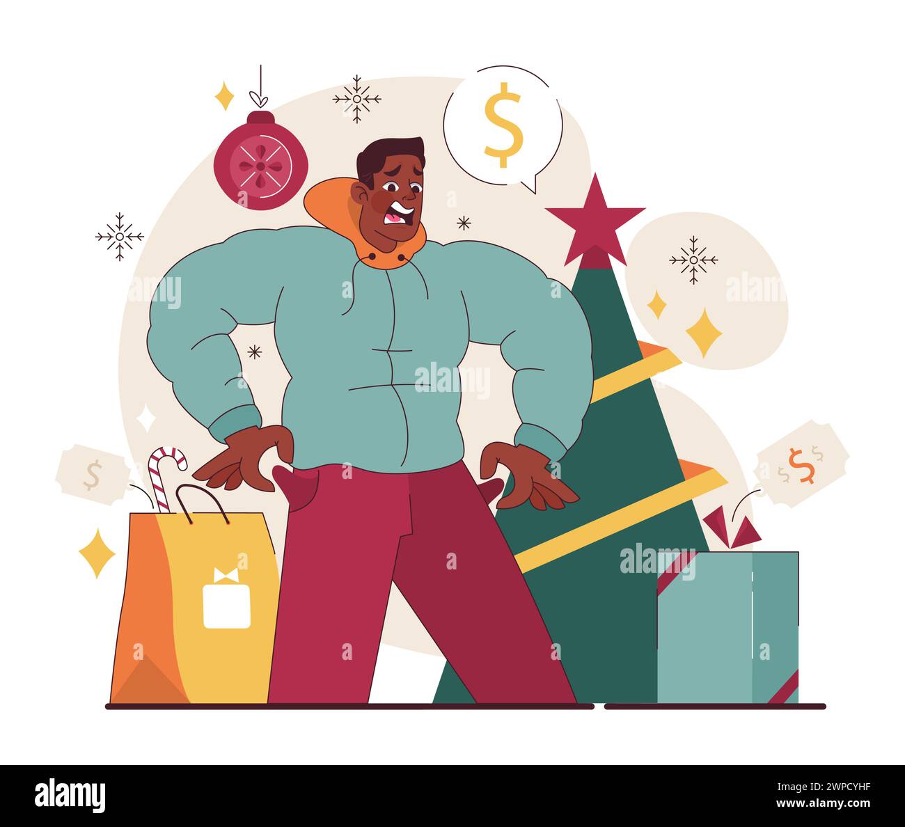 Poor christmas tree Stock Vector Images - Alamy