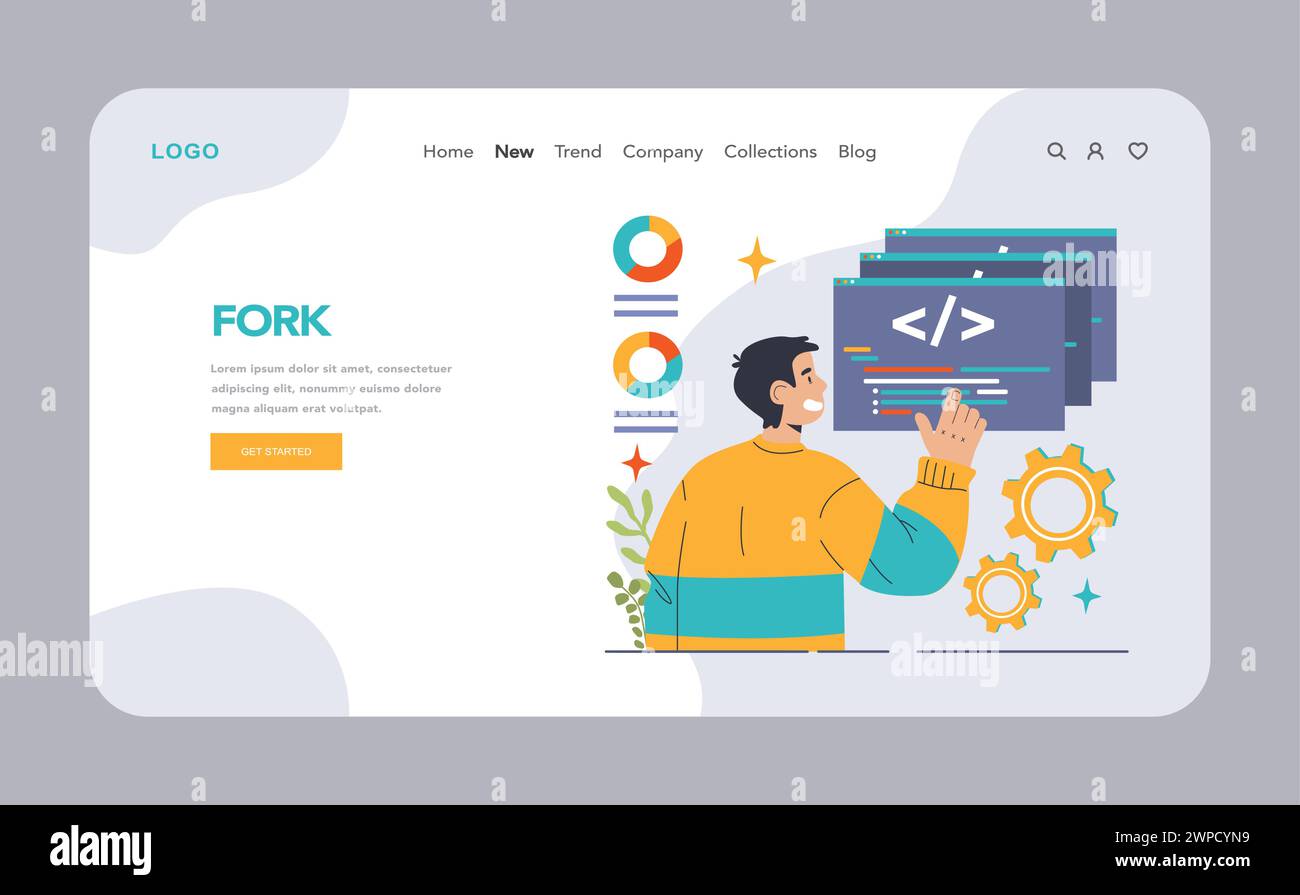 Open source web banner or landing page. Software with code available ...
