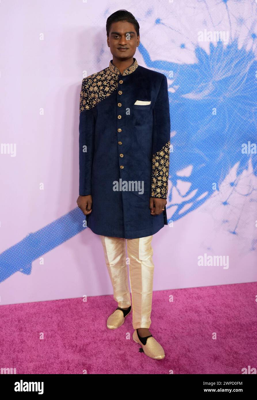 Kevin J. Patel arrives at the Green Carpet Fashion Awards, Wednesday ...
