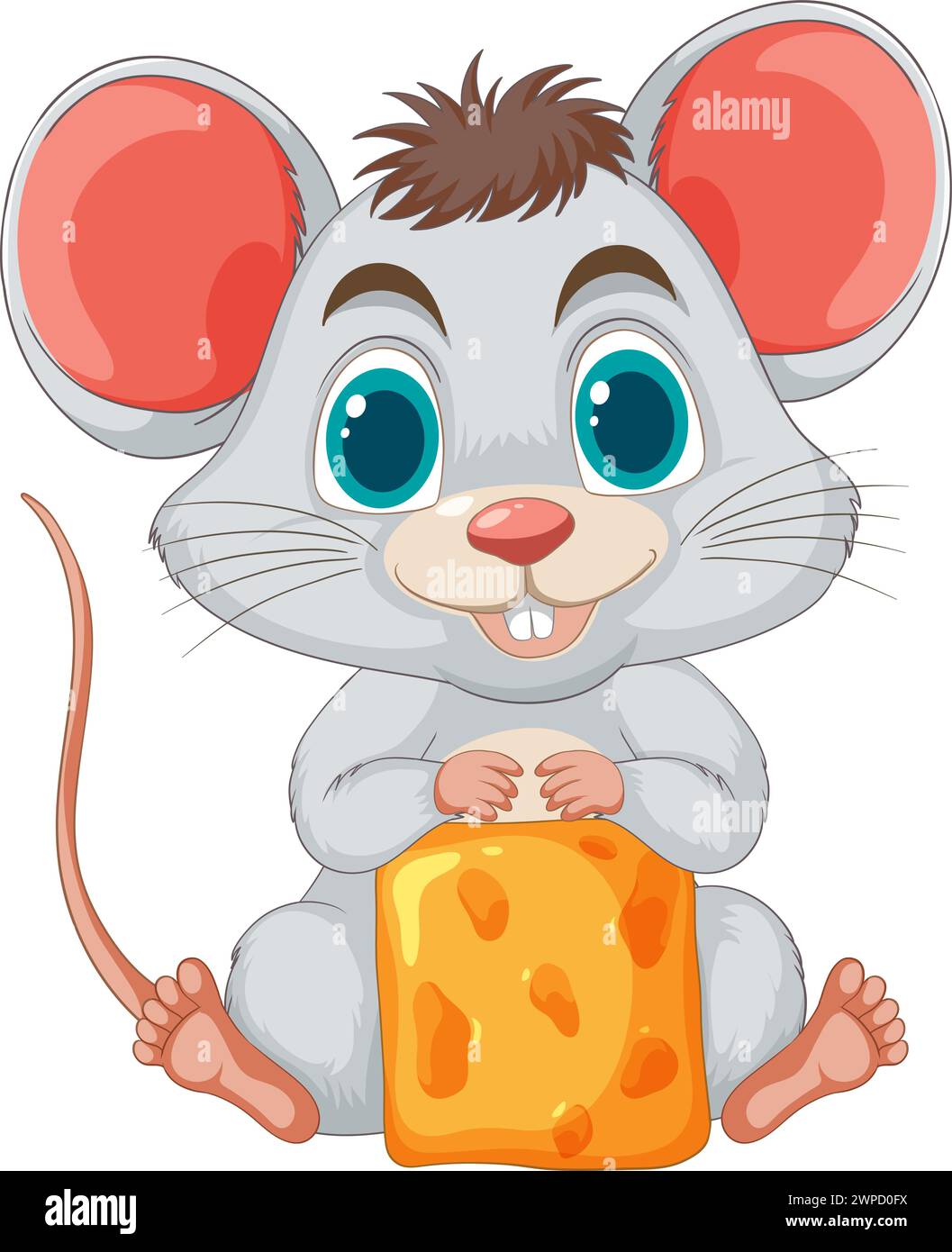 Adorable mouse with cheese clipart hi-res stock photography and images ...