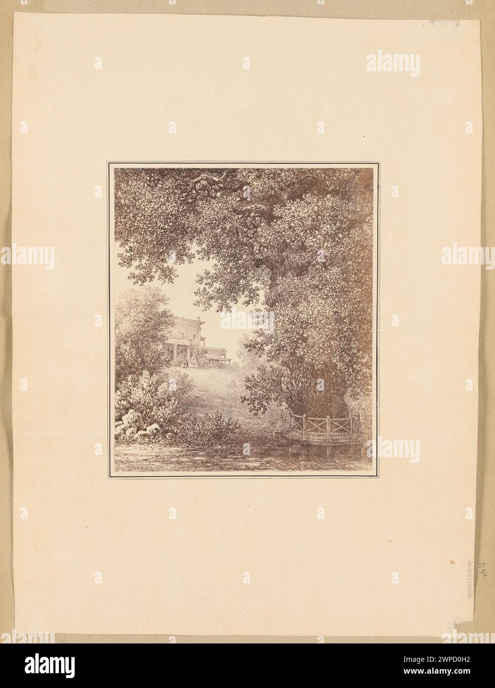 Landscape - park view (drawing photography); around 1870 (1865-00-00 ...