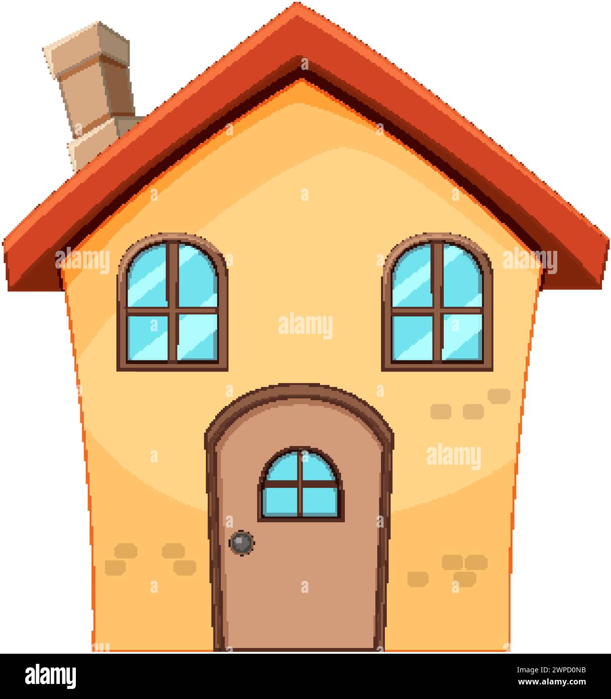 Colorful vector illustration of a cartoon house Stock Vector Image ...