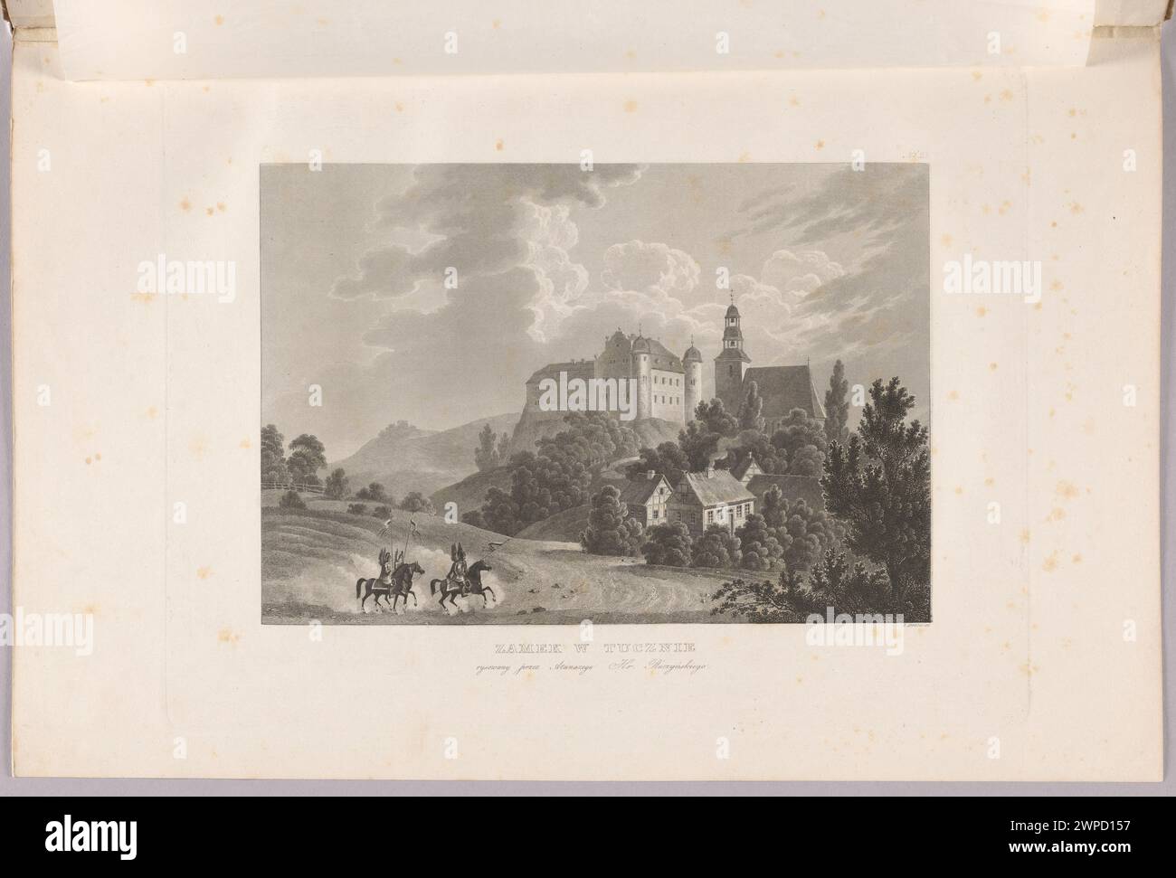 The 1843 depiction of the Castle in Tuczno illustrates its structural ...