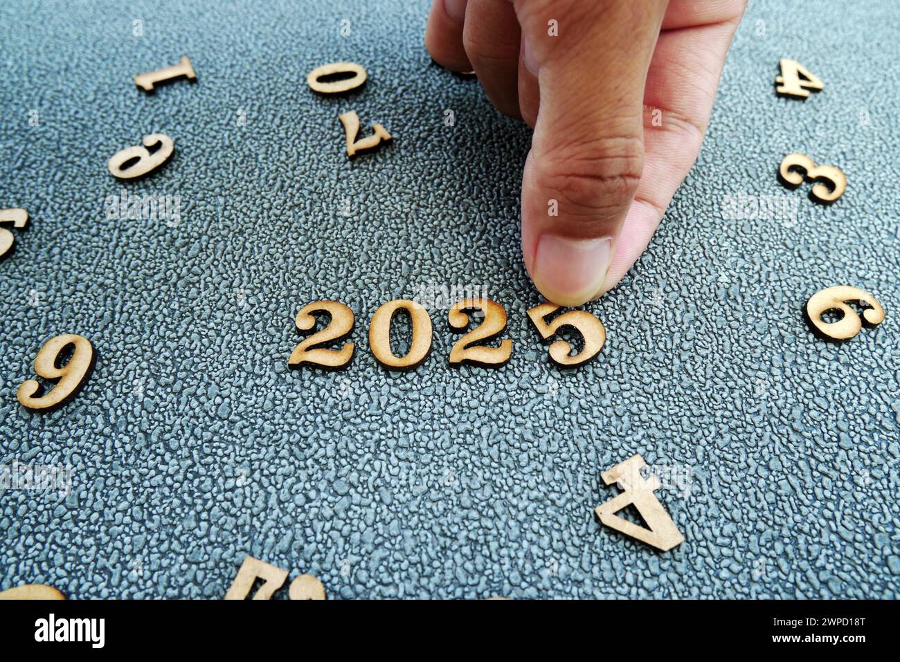 hand holding number five, happy new year 2025 Stock Photo - Alamy