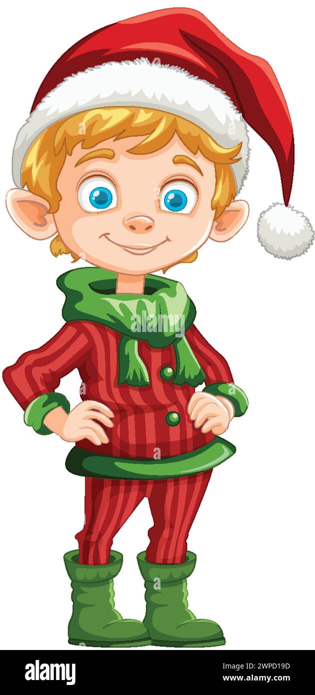 Red elf outfit Stock Vector Images - Alamy