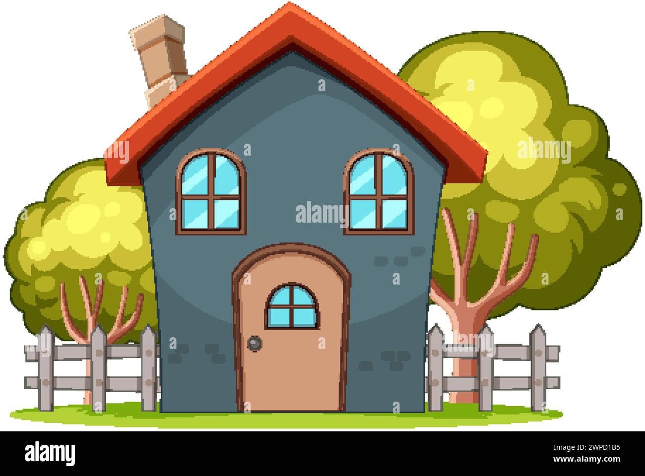 Vector illustration of a charming cartoon house Stock Vector Image ...
