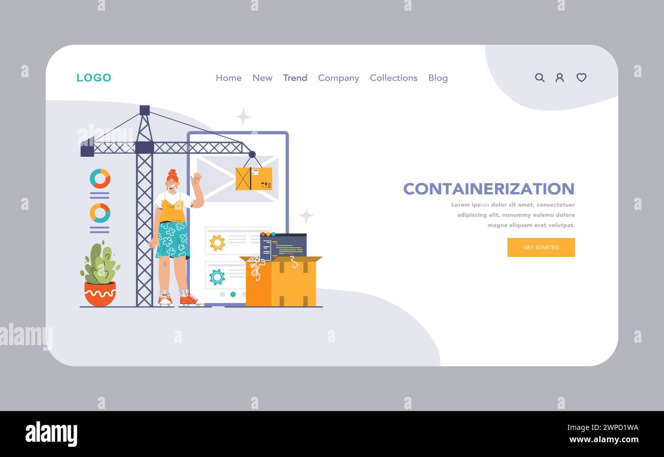 Devops Web Banner Or Landing Page Software Development Methodology