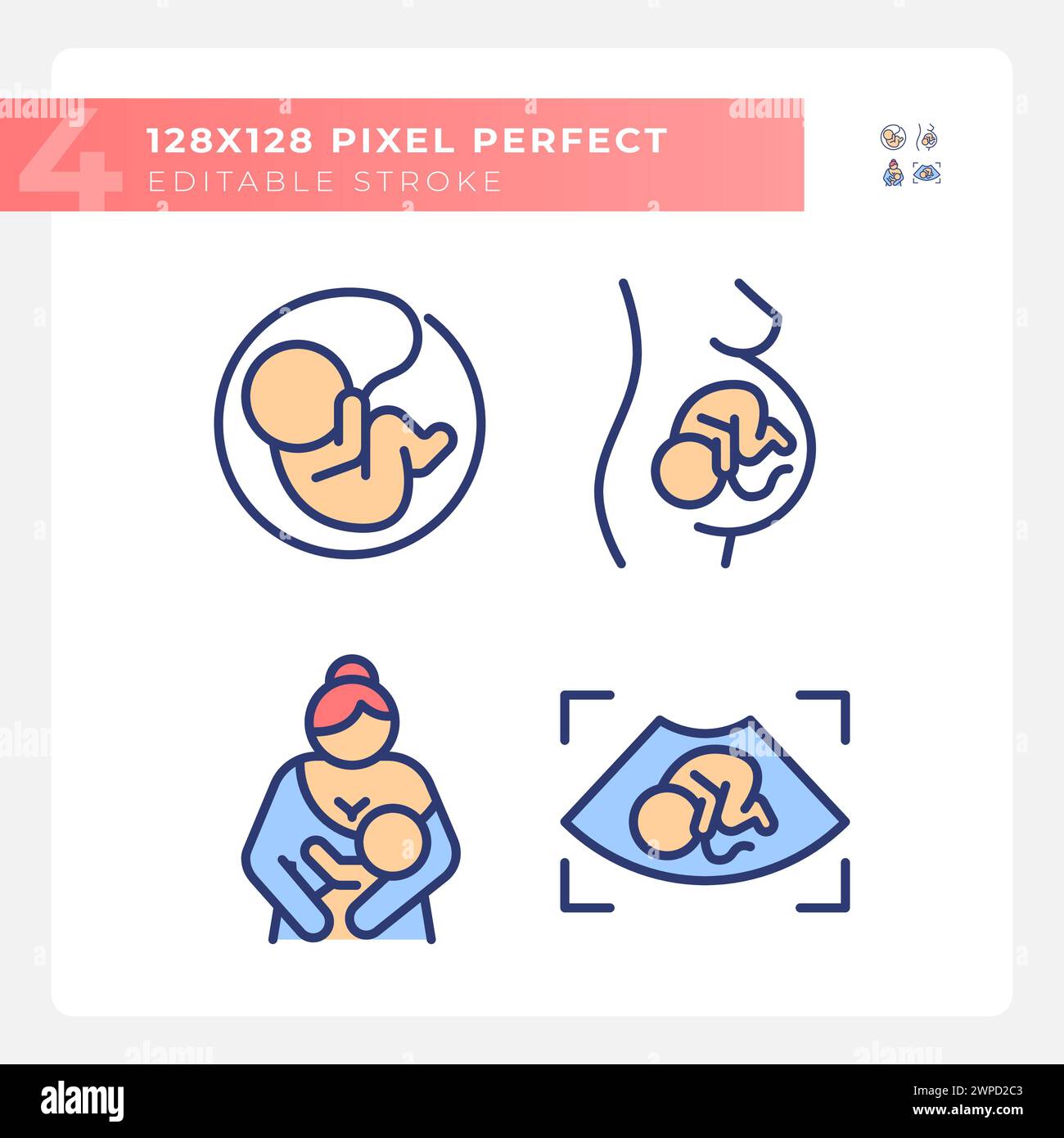 Child growth RGB color icons set Stock Vector Image & Art - Alamy