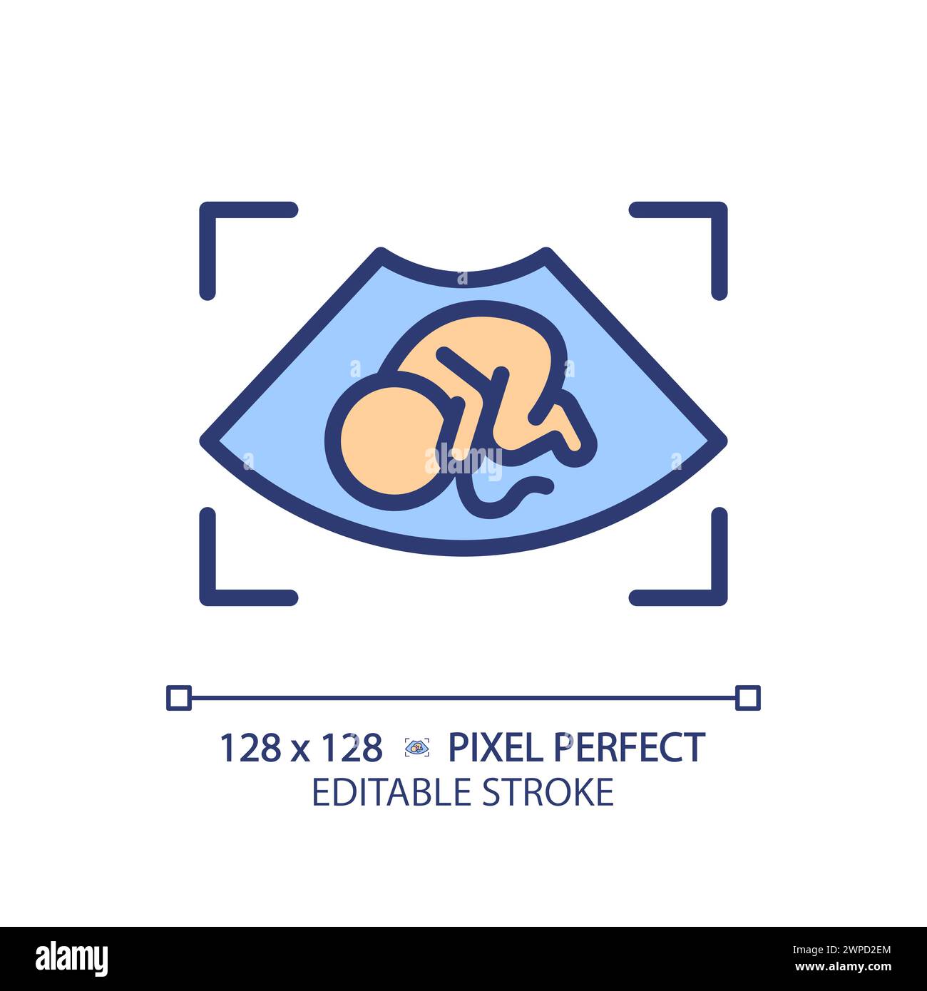 Prenatal ultrasound RGB color icon Stock Vector Image & Art - Alamy