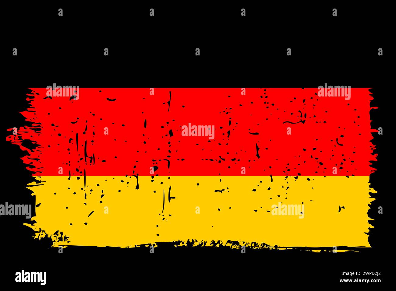 Germany flag - vector flag with stylish scratch effect and black grunge ...