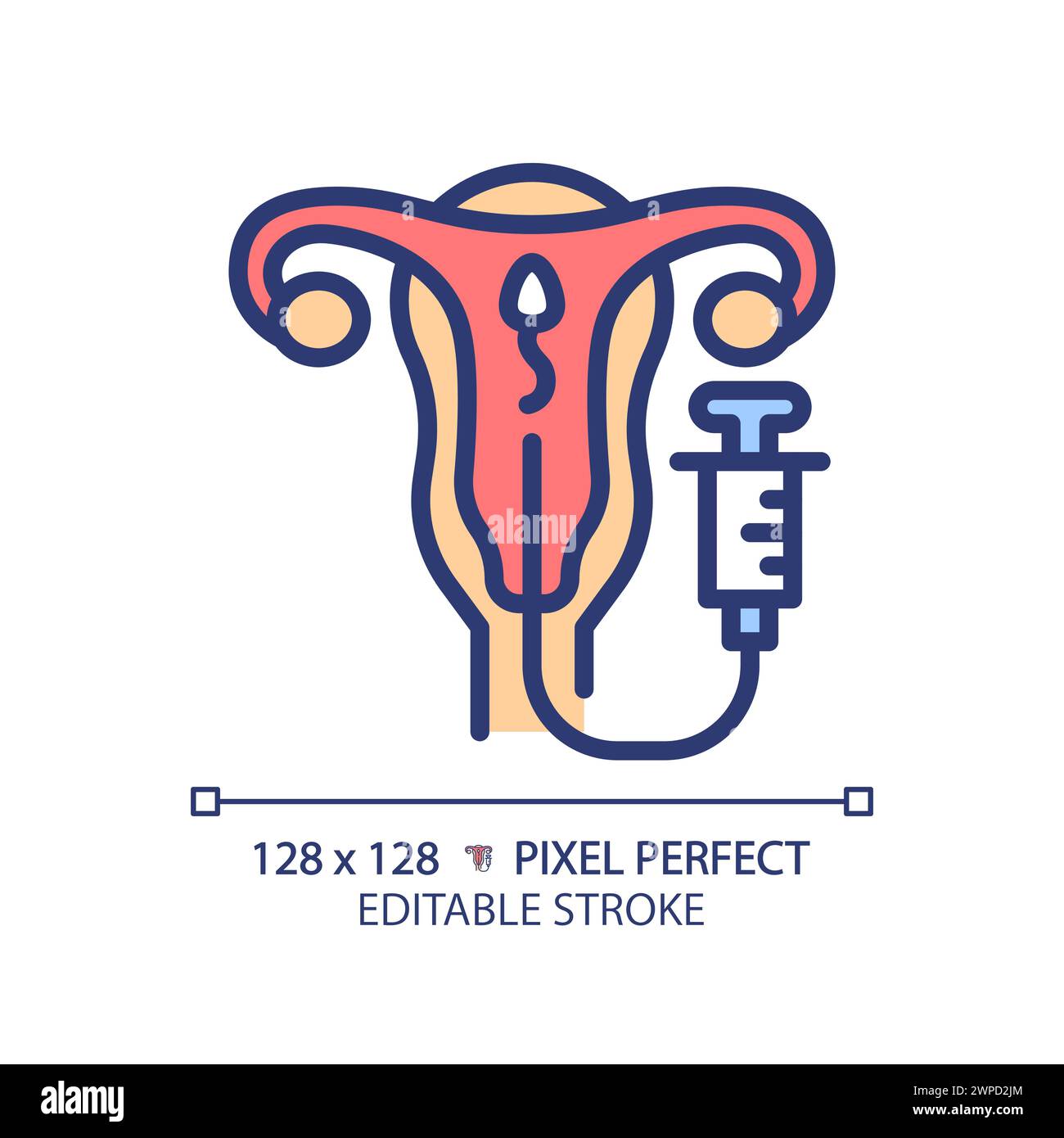 Intrauterine Insemination Rgb Color Icon Stock Vector Image And Art Alamy