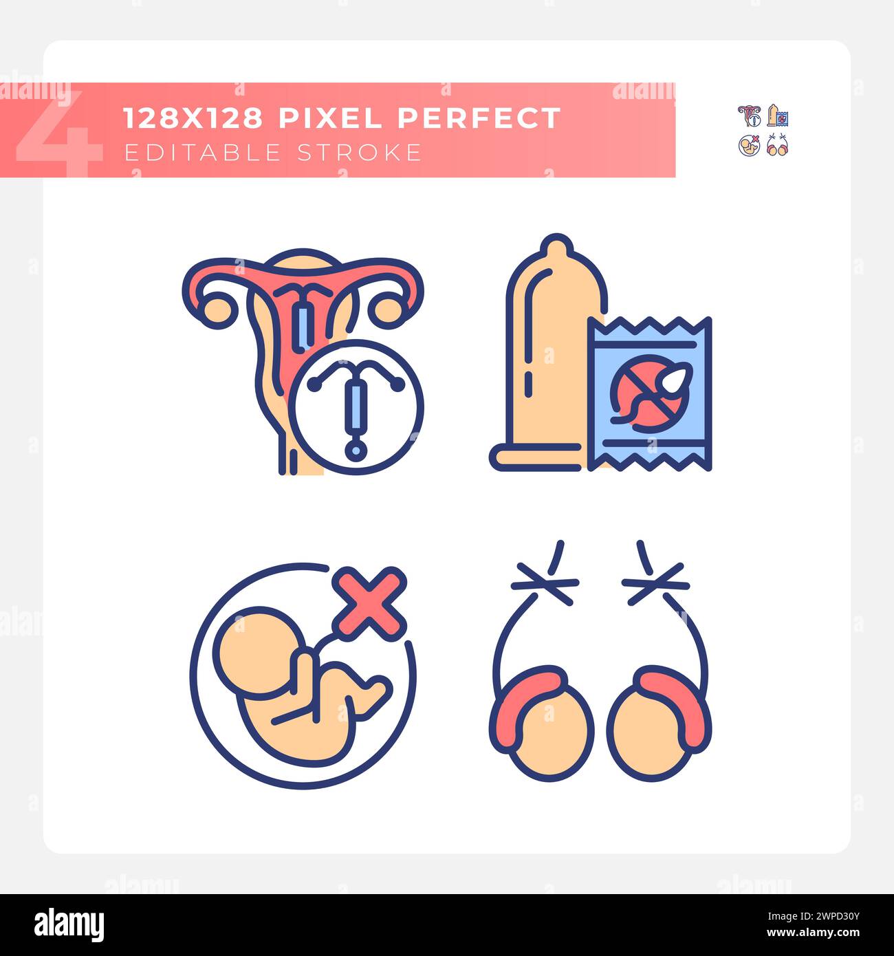 Pregnancy prevention methods RGB color icons set Stock Vector Image ... Pregnancy prevention methods RGB color icons set Stock Vector Image ...
