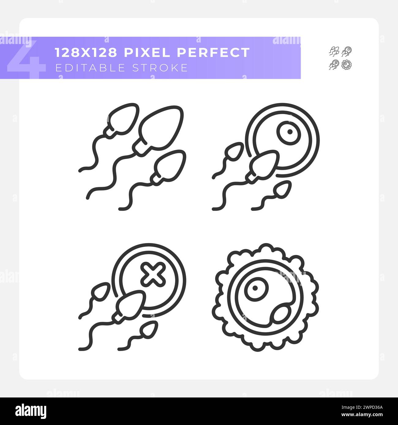 Fertility linear icons set Stock Vector Image & Art - Alamy