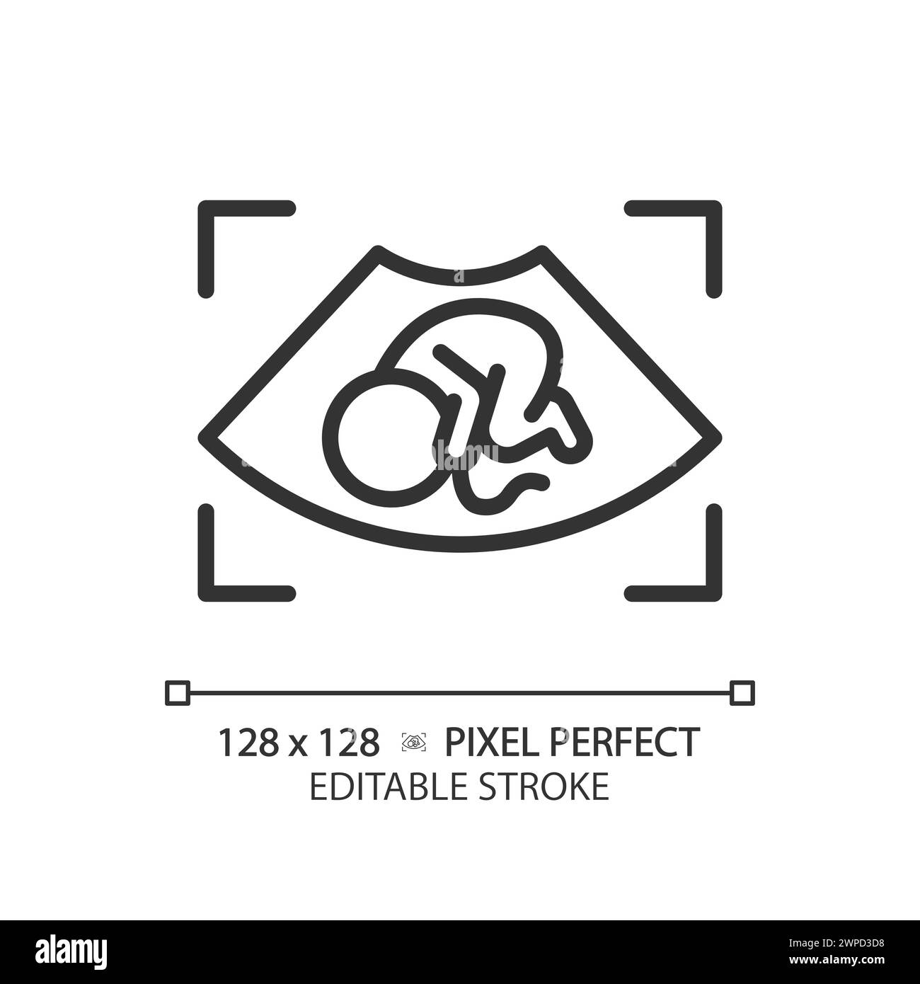 Prenatal ultrasound linear icon Stock Vector Image & Art - Alamy