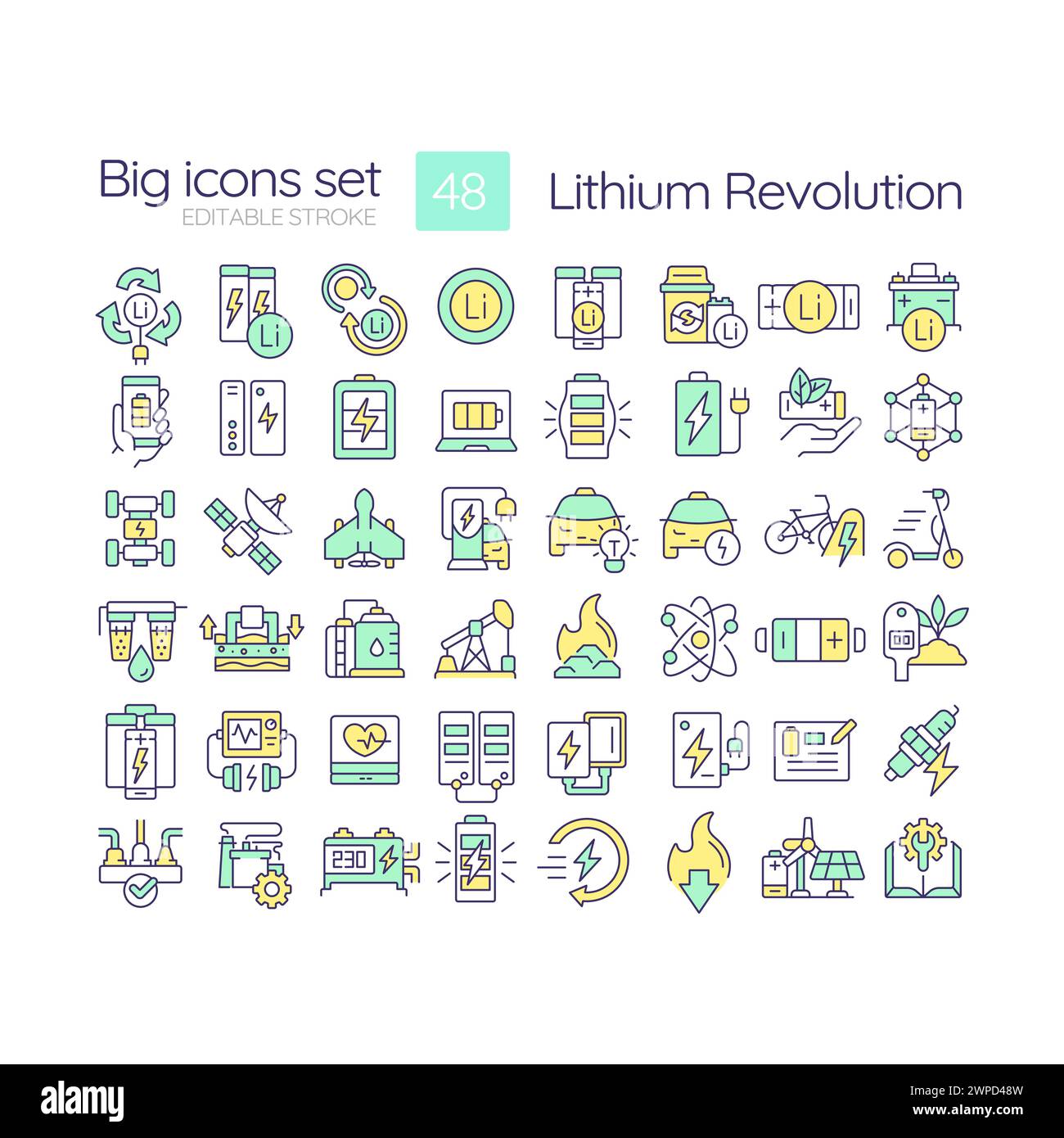 Lithium revolution RGB color icons set Stock Vector Image & Art - Alamy Lithium revolution RGB color icons set Stock Vector Image & Art - Alamy