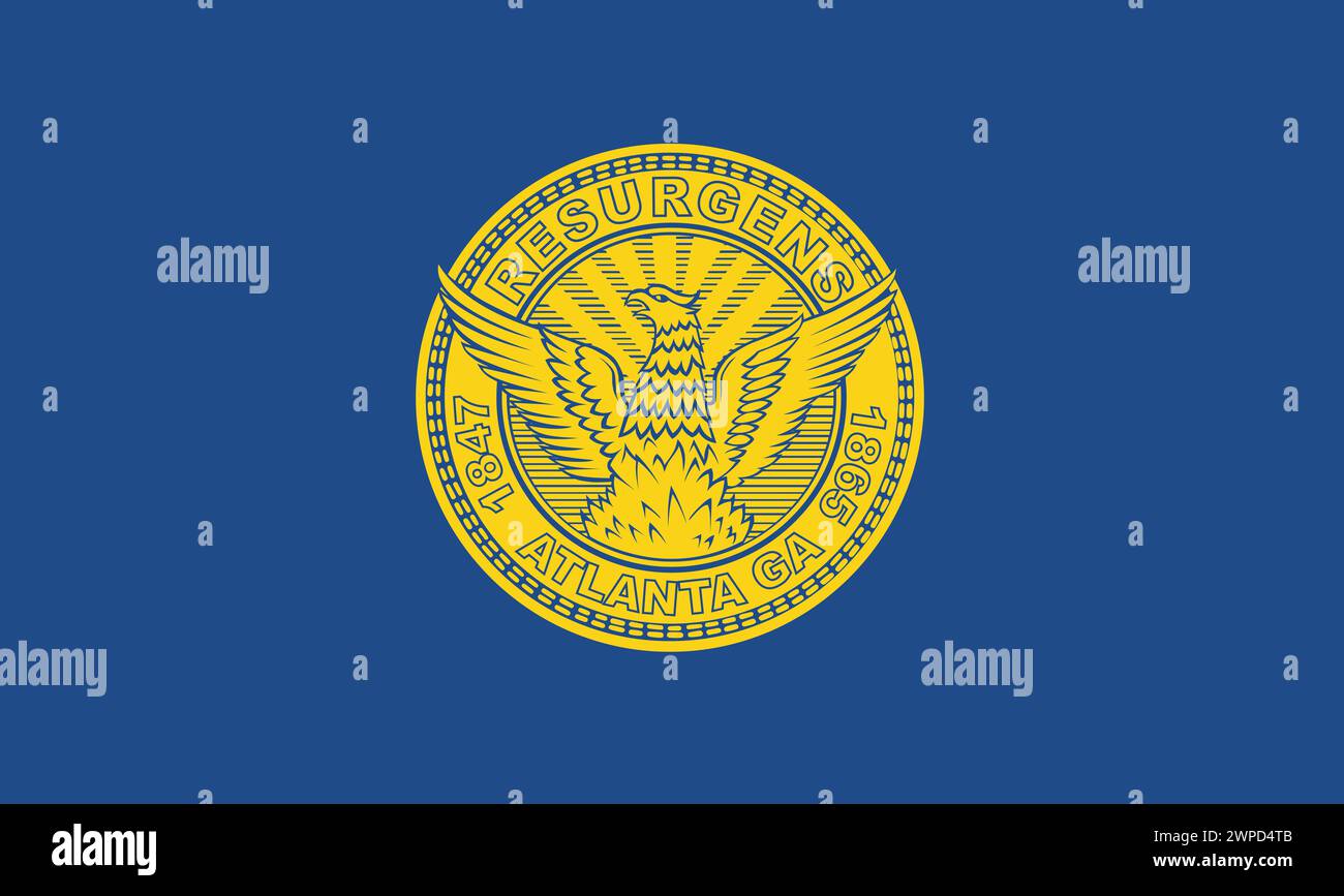 Flag of the city of Atlanta - Georgia Stock Photo - Alamy