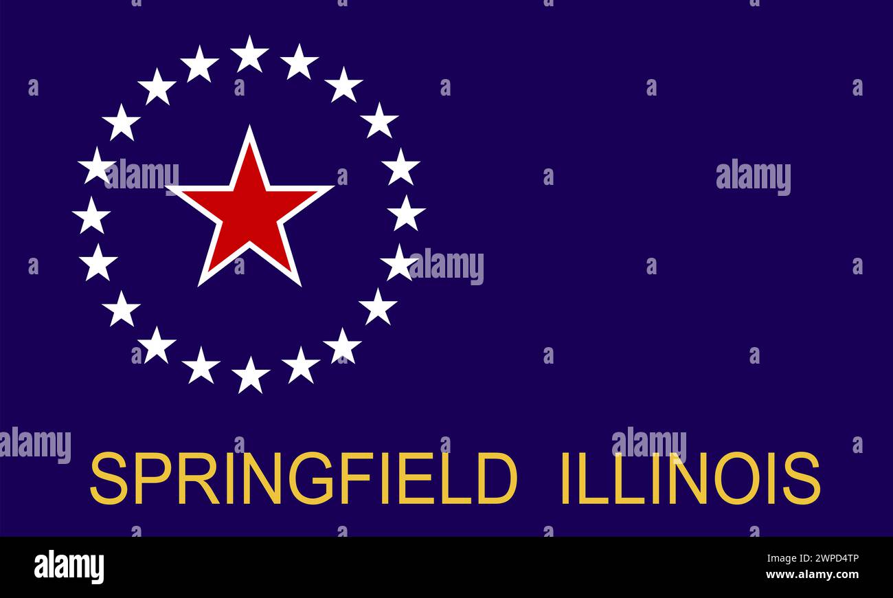 Flag of the city of Springfield - Illinois Stock Photo - Alamy