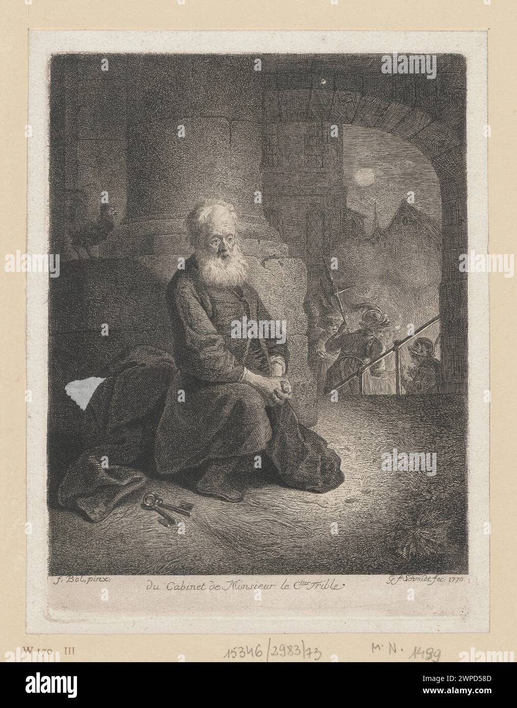 Depiction of Saint Peter in the world, showing figure, surroundings ...