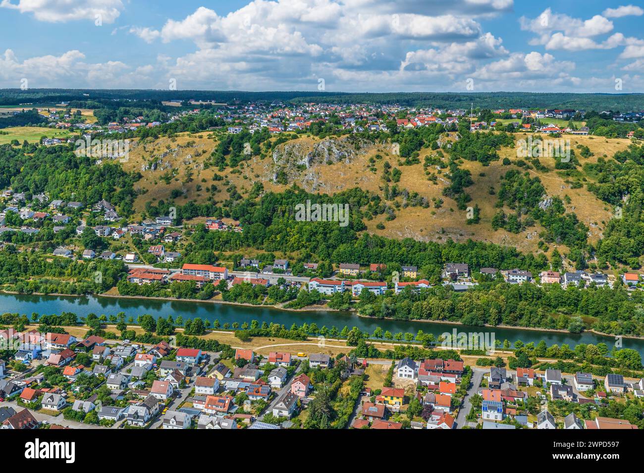 Kelheim in Lower Bavaria at the confluence of the Altmühl, the Main ...