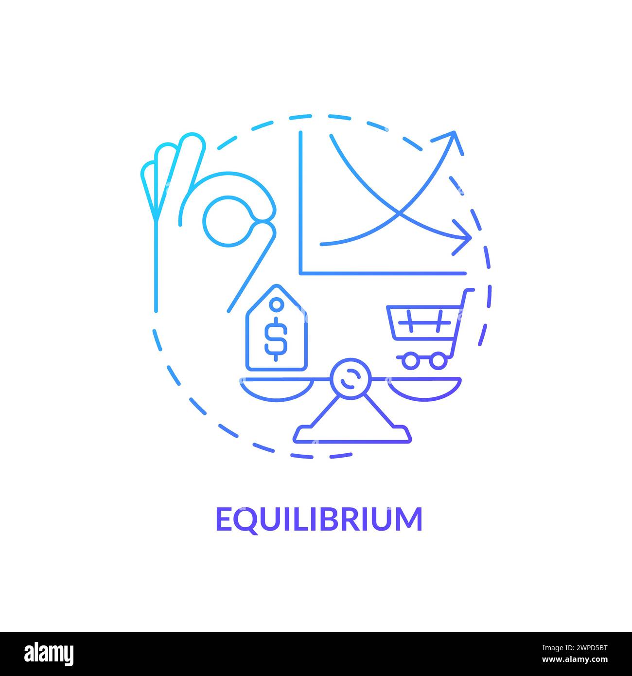 Equilibrium blue gradient concept icon Stock Vector Image & Art - Alamy