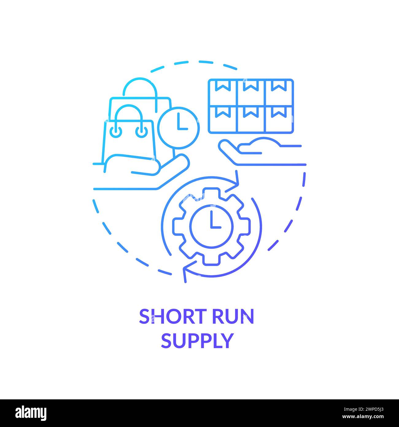 Short run supply blue gradient concept icon Stock Vector Image & Art ...