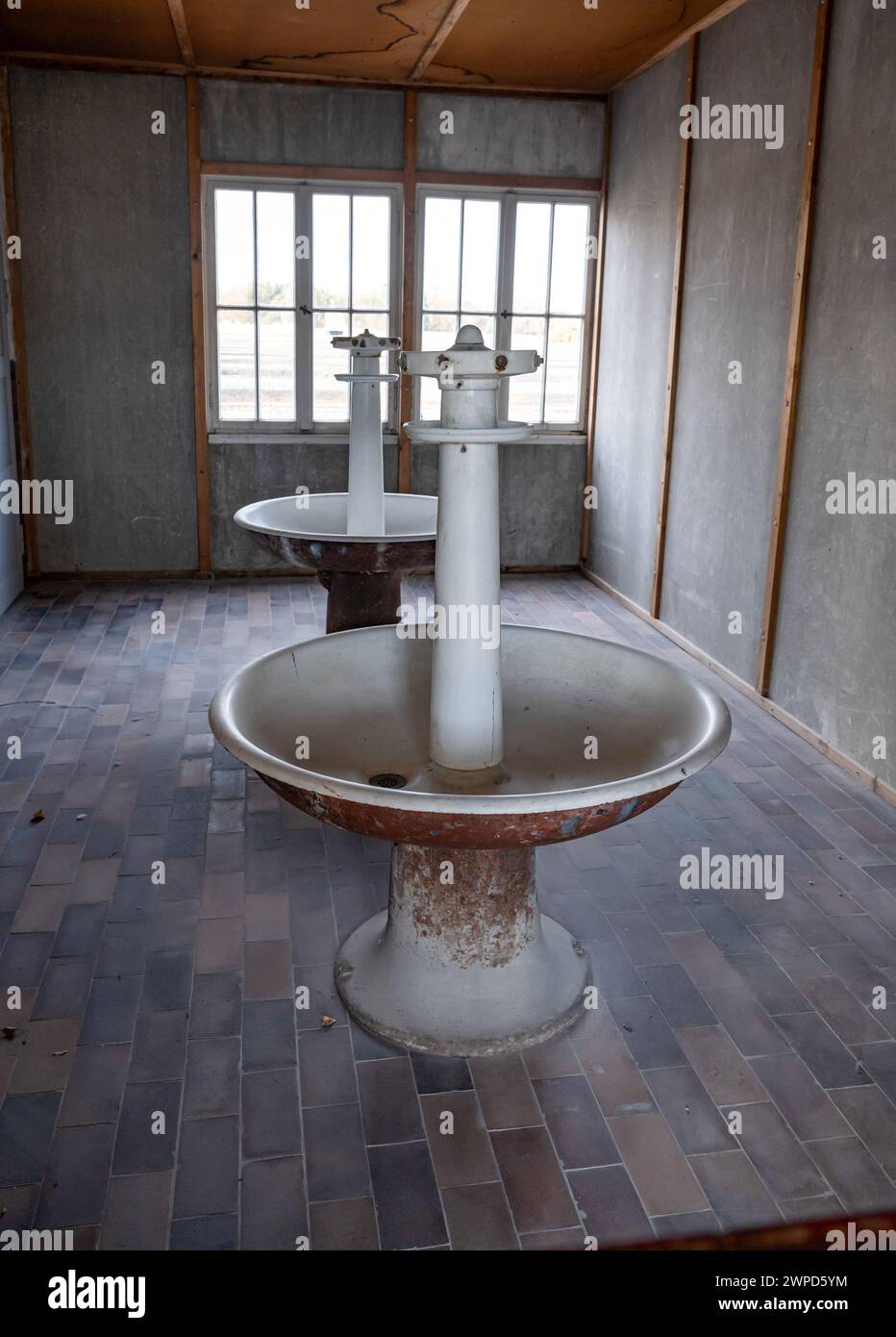 Munich Germany Interior of living quarters, showing wash stands, at ...