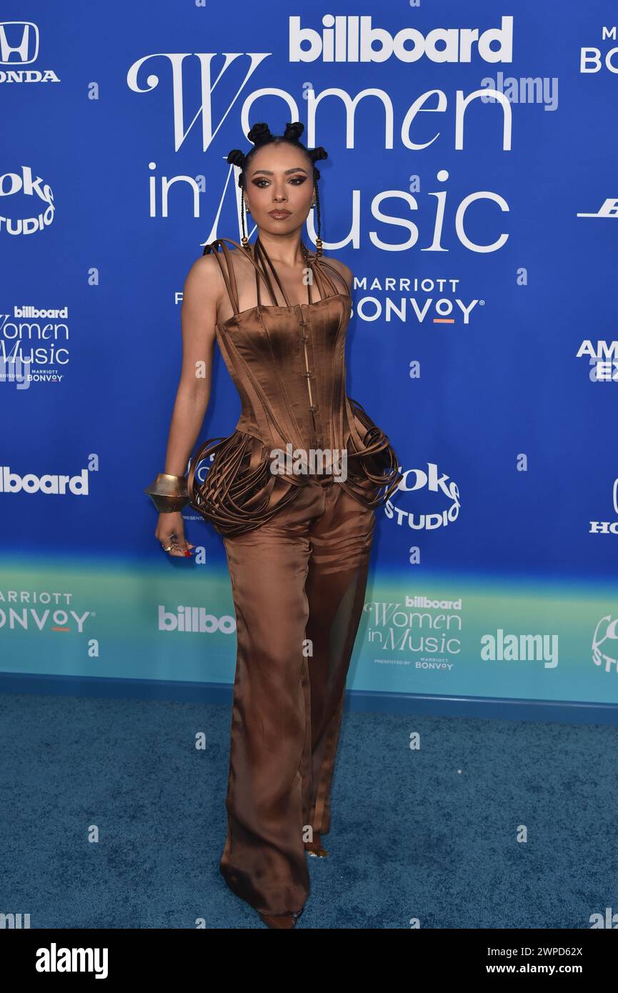 Kat Graham arrives at the Billboard Women in Music Awards on Wednesday ...