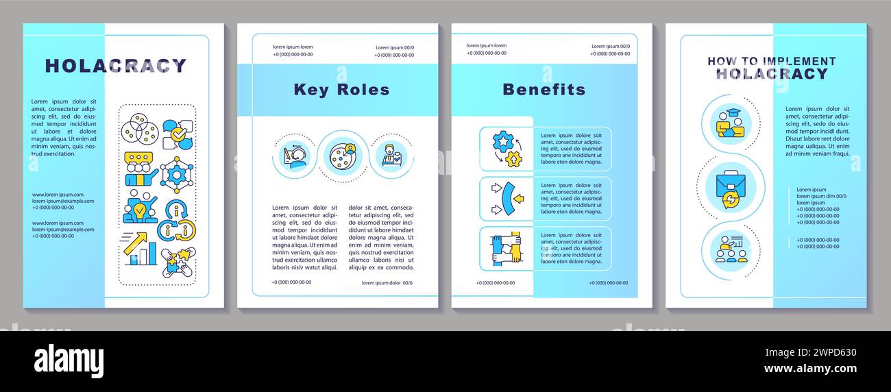 Holacracy implementing brochure template Stock Vector Image & Art - Alamy