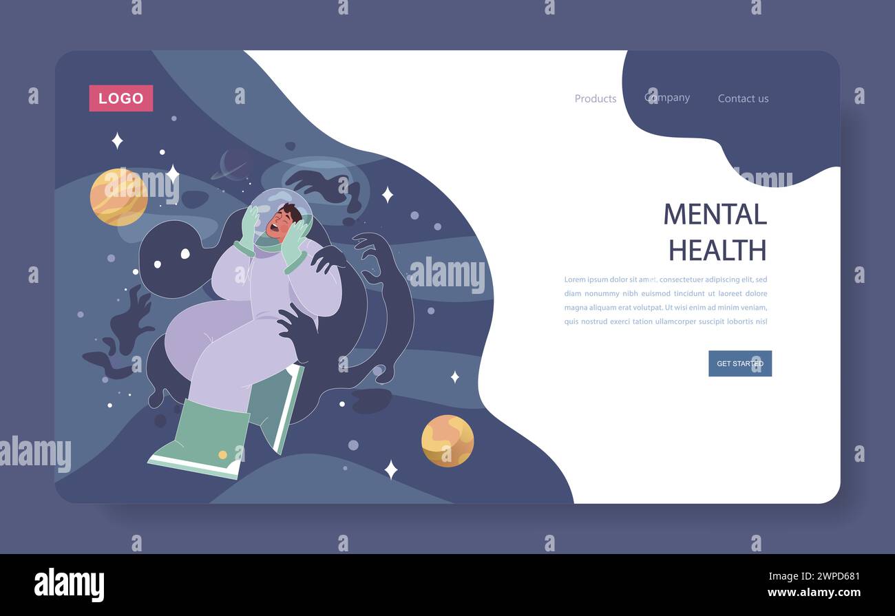 Depressed man feeling lonely in Stock Vector Images - Alamy