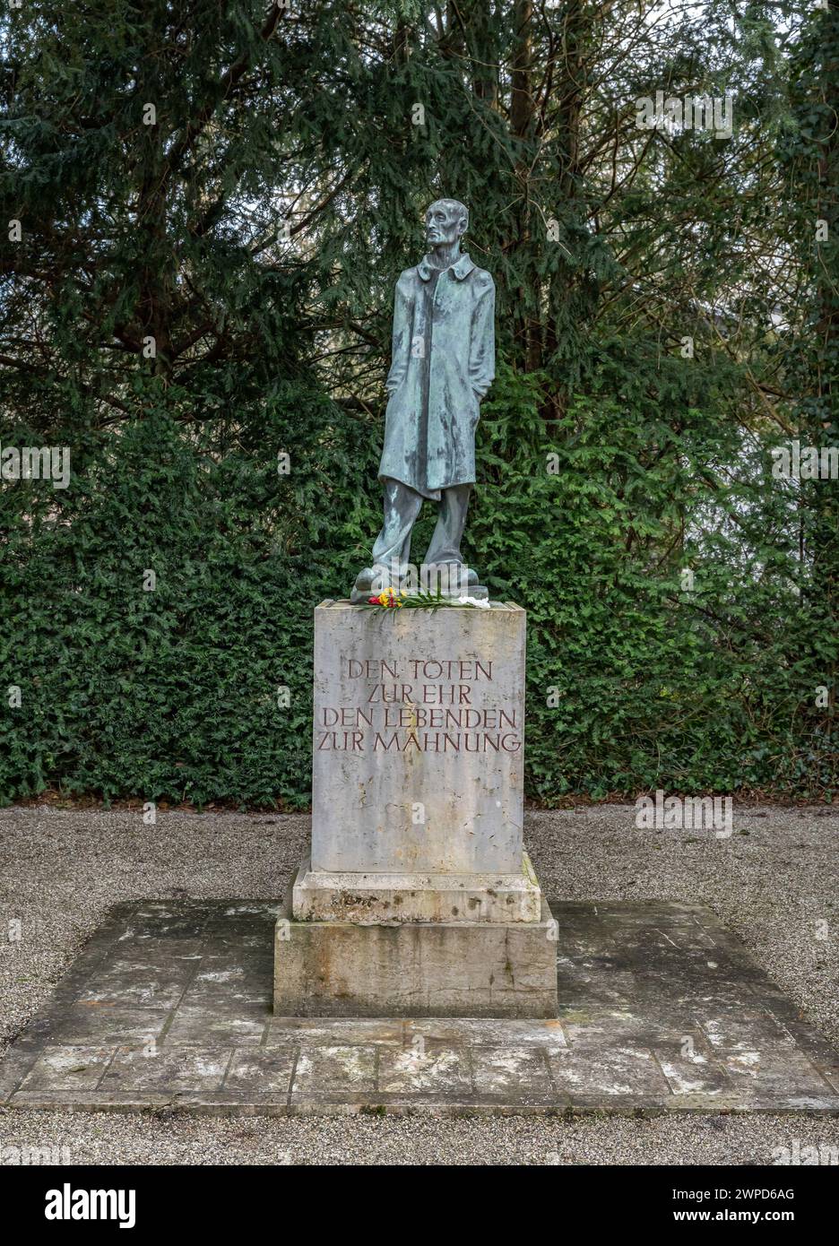 Germany Dachau Concentration Camp Memorial Site. Monument to victims ...