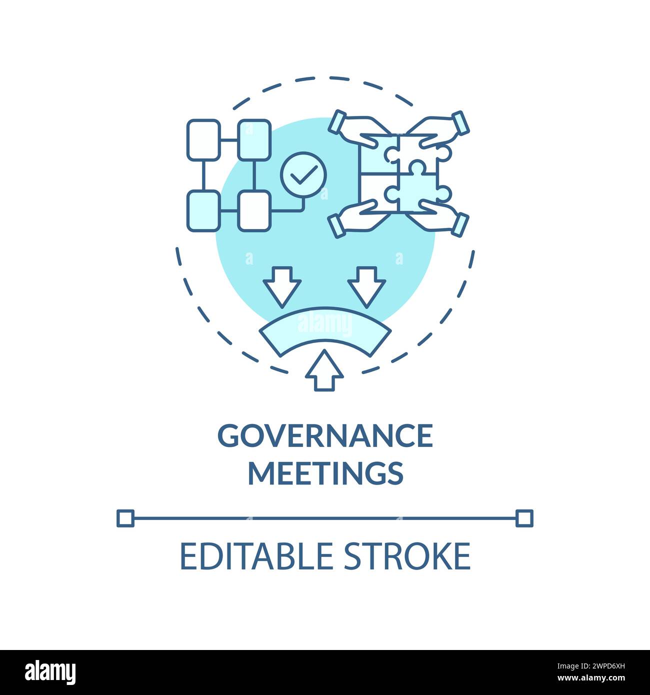 Governance meetings soft blue concept icon Stock Vector Image & Art - Alamy