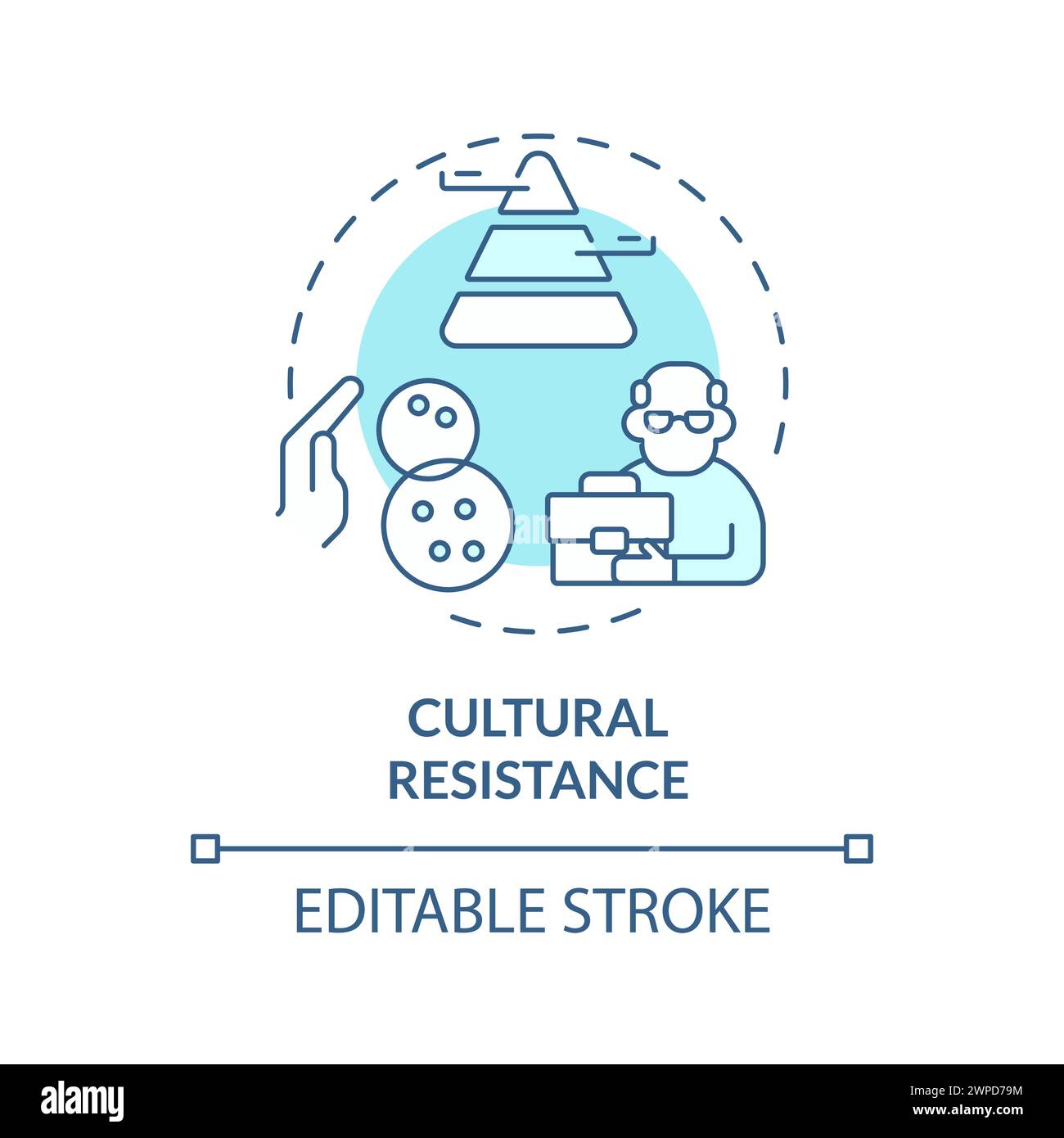 Cultural resistance soft blue concept icon Stock Vector Image & Art - Alamy