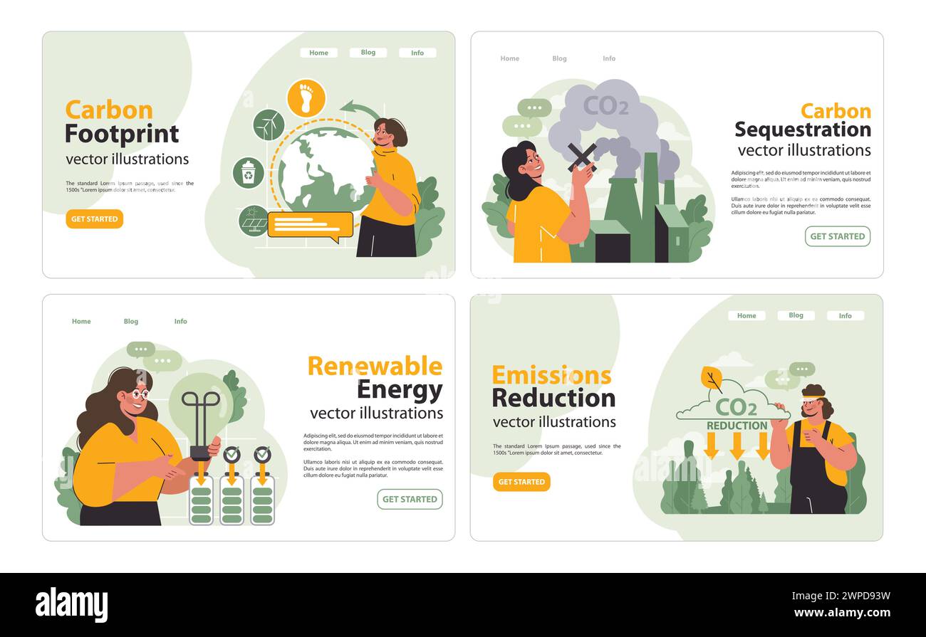 Environmental Impact set. Earth carbon footprint and proactive steps ... Environmental Impact set. Earth carbon footprint and proactive steps ...