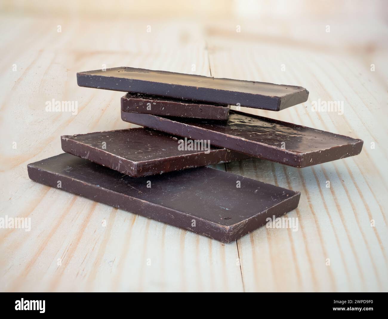 Cubes organic milk chocolate hi-res stock photography and images - Alamy