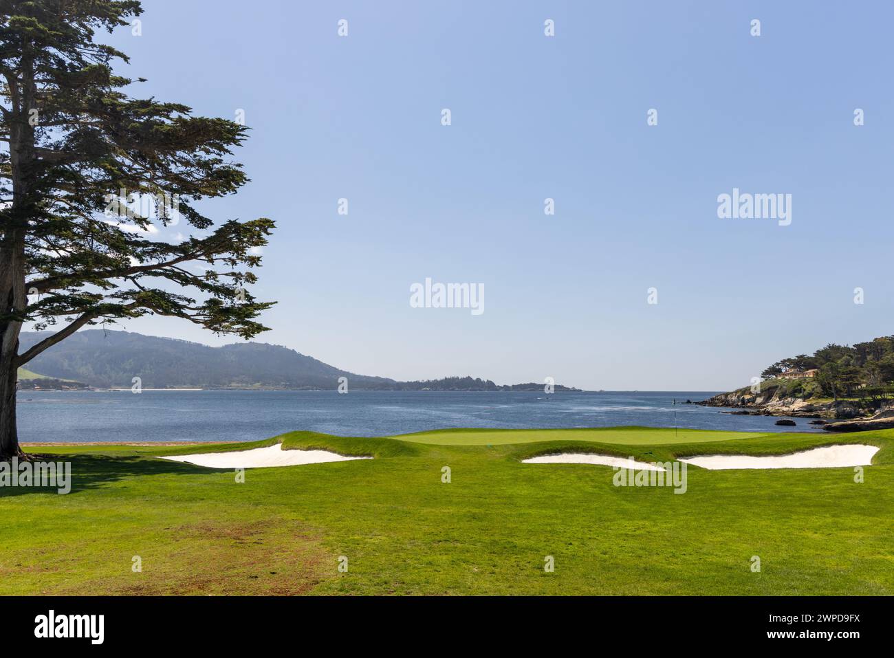 Scenic Golf Course on California Beach Stock Photo - Alamy