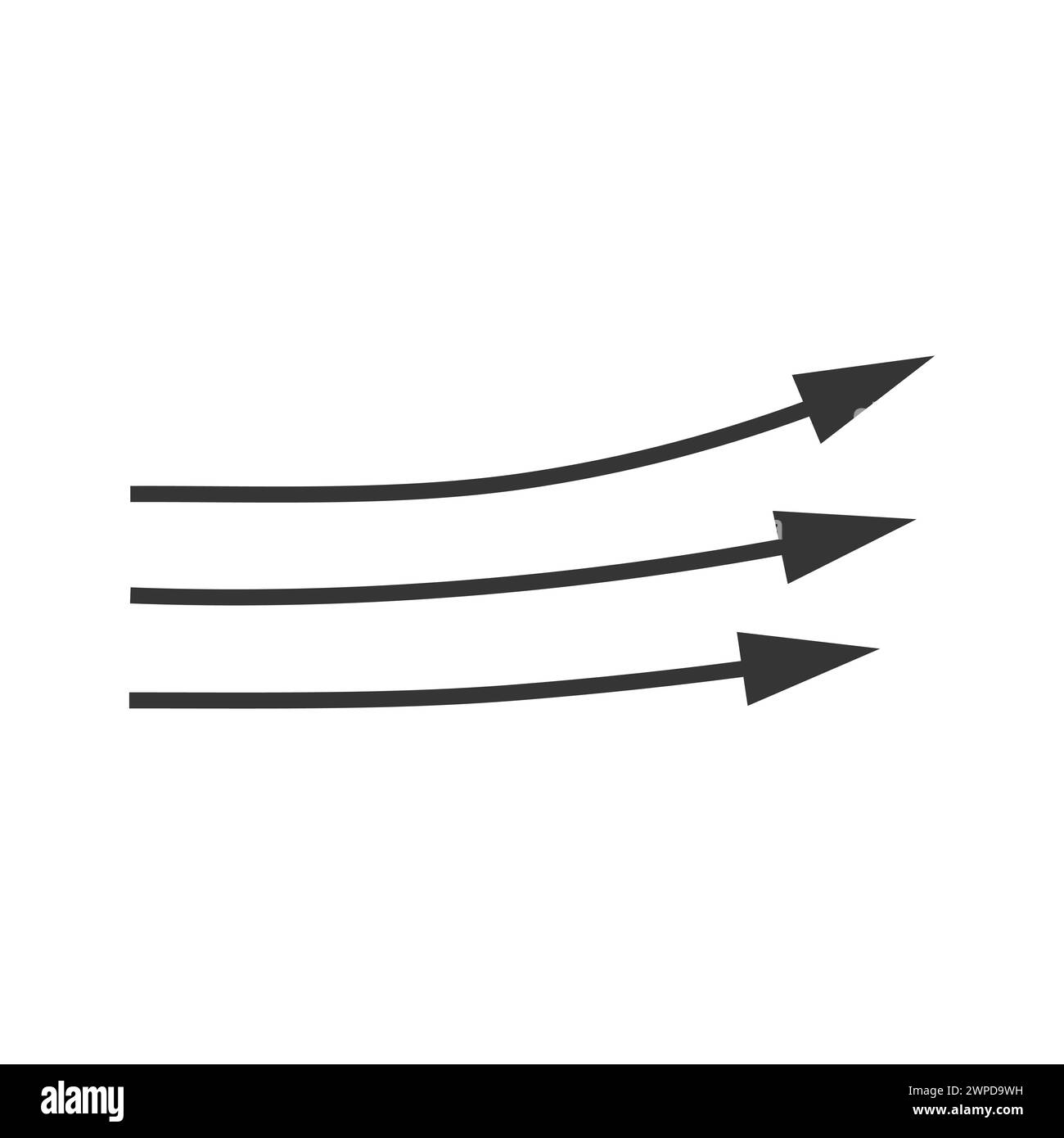 Direction pointer, air movement wind, black arrow sign vector element Stock Vector Image & Art ...