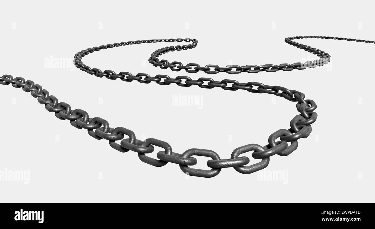 chains isolated on white background 3d illustration Stock Photo - Alamy